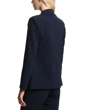 Emporio Armani Satin Trim Notched Lapel Blazer