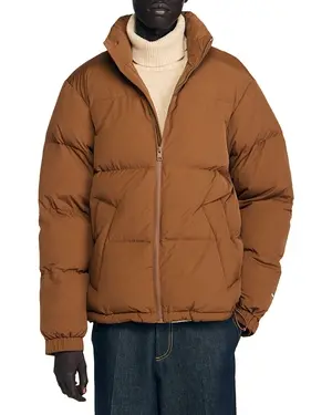 Sandro Puffer Jacket - Cognac