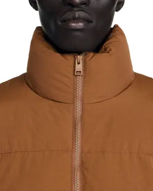 Sandro Puffer Jacket - Cognac