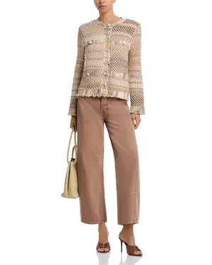 Veronica Beard Sariyah Knit Jacket - Desert Khaki Multi