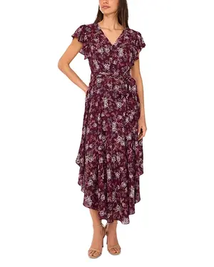 Vince Camuto V Neck Button Down Maxi Dress