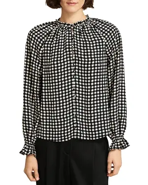 HOBBS LONDON Hewlett Ruffled Cuff Blouse