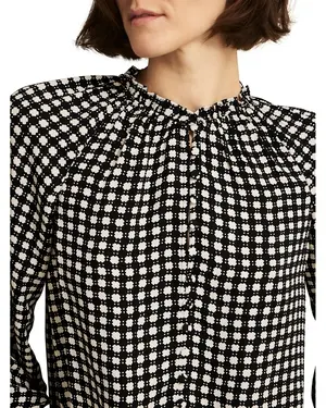 HOBBS LONDON Hewlett Ruffled Cuff Blouse
