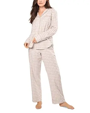 PETITE PLUME Twill Pajama Set - Beige
