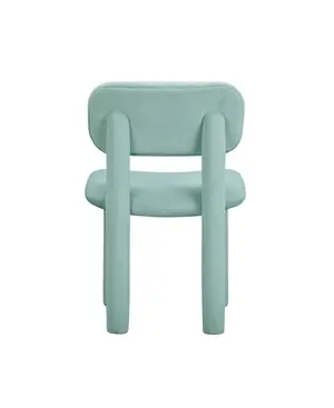 TOV FURNITURE Elise Pale Blue Performance Velvet Dining Chair