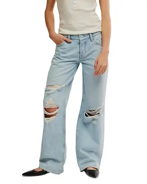 Free People We The Free Tennessee Low Rise Boyfriend Jeans - Indigo