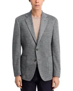 Bloomingdale'S Wool Jersey Unstructured Regular Fit Sport Coat - Grey