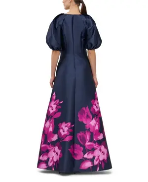 KAY UNGER Delfina Statement Sleeve Gown