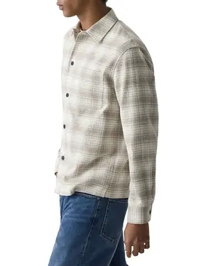 Theory Textured Plaid Shirt