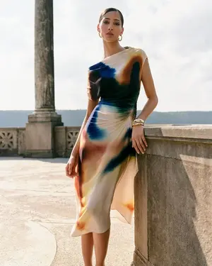 A.L.C. Penny Dress - Lapis Multi