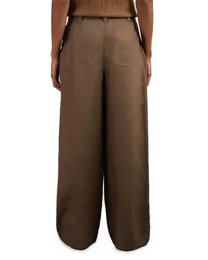 REISS Ashby Wide Leg Linen Pants