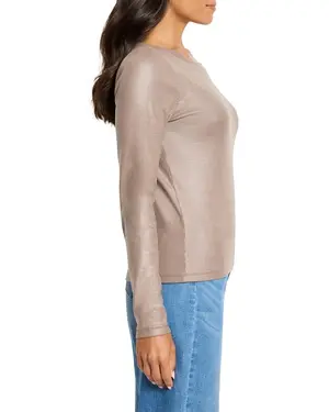 NIC+ZOE Glazed Rib Boatneck Tee