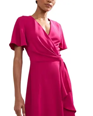 PHASE EIGHT Julissa Faux Wrap Dress - Pink