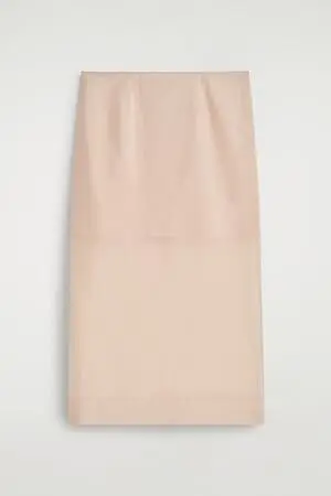 Cos Sheer Column Skirt - Beige
