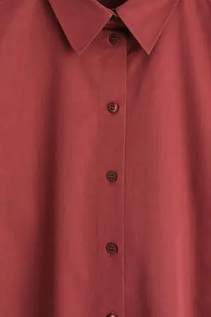 Cos Rounded Pima Cotton Shirt - Red