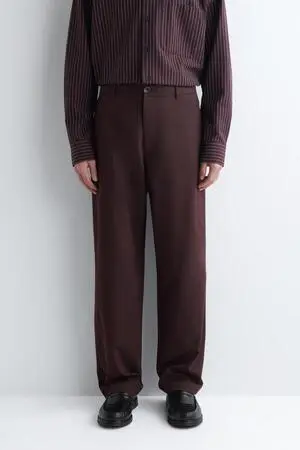 Cos Cotton Straight-leg Chinos - Red
