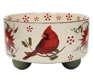 TEMP-TATIONS As Is Seasonal Ceramic Beaded Raised Bowl - One-color
