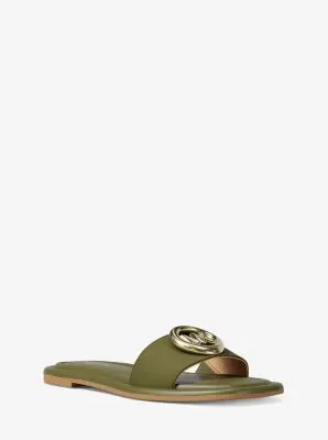 Michael Kors Milan Suede Slide Sandal - Green