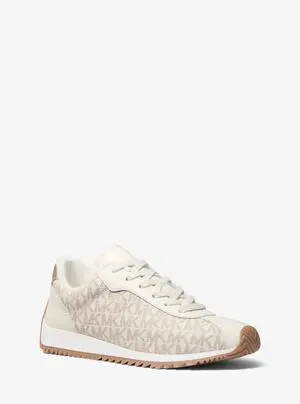 Michael Kors Rhodes Signature Logo Trainer - Natural