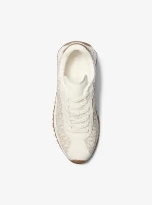 Michael Kors Rhodes Signature Logo Trainers - Natural