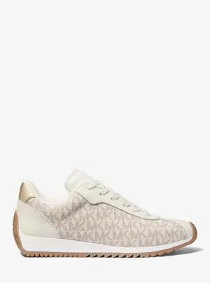 Michael Kors Rhodes Signature Logo Trainers - Natural