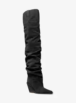 Michael Kors Noemie Over-the-knee Suede Boots - Black