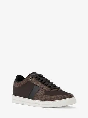 Michael Kors Brady Mixed-media Low-top Sneakers - Brown