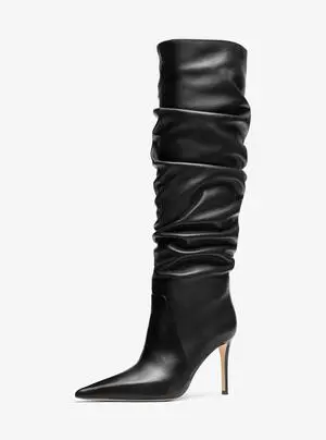 Michael Kors Dawn Leather Knee-high Boots - Black
