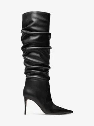 Michael Kors Dawn Leather Knee-high Boots - Black