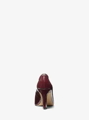 Michael Kors Darrah Crackled Patent Leather Pump - Red