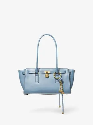 Michael Kors Hamilton Moderne Small Leather Satchel - Blue