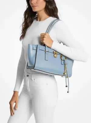 Michael Kors Hamilton Moderne Small Leather Satchel - Blue