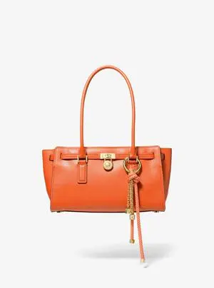 Michael Kors MICHAEL Michael Kors Hamilton Moderne Small Leather Satchel Orange