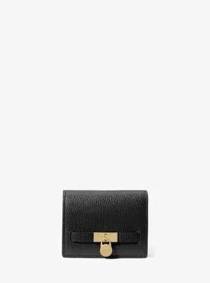 Michael Kors Hamilton Moderne Small Leather Wallet In - One Size By Black