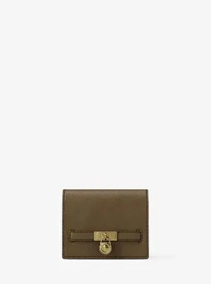 Michael Kors Hamilton Moderne Small Leather Wallet In - One Size By Green
