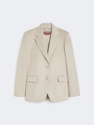 Max Mara Single-breasted Wool Broadcloth Blazer - Beige