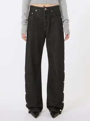 Max Mara Button-detailed Wide-leg Jeans