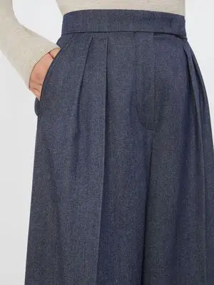 Max Mara Wool Wide-leg Trousers - Ultramarine