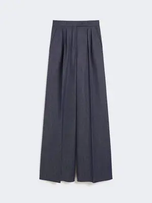 Max Mara Wool Wide-leg Trousers - Ultramarine