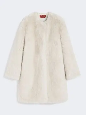Max Mara Faux Fur Effect Fabric Coat