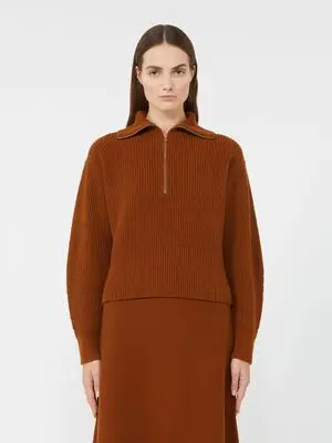 Max Mara Wool And Cashmere Jumper With Zip