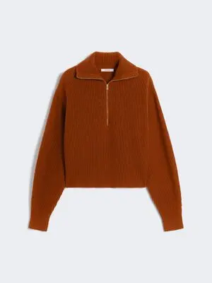 Max Mara Wool And Cashmere Jumper With Zip
