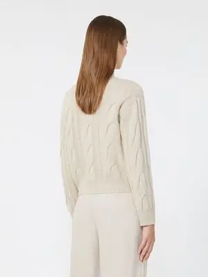 Max Mara Cable-knit Wool And Cashmere Cardigan