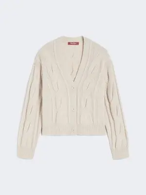 Max Mara Cable-knit Wool And Cashmere Cardigan