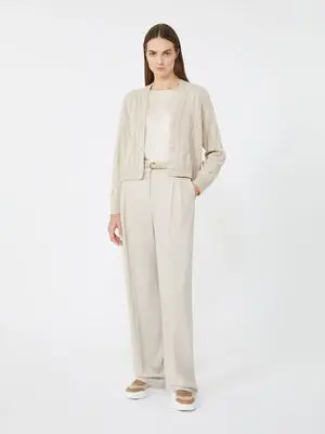 Max Mara Cable-knit Wool And Cashmere Cardigan