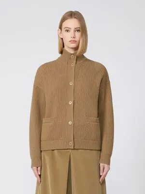 Max Mara Rib-knit Wool And Cashmere Bomber Jacket