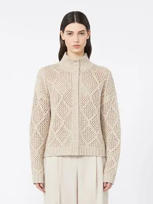 Max Mara Sequinned Wool And Cashmere Cardigan