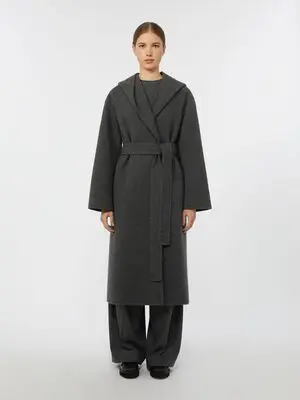 Max Mara Cashmere And Wool Hooded Coat
