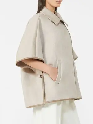 Max Mara Cashmere Zibeline Cape - Beige