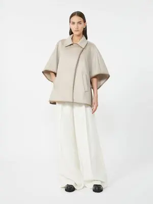 Max Mara Cashmere Zibeline Cape - Beige